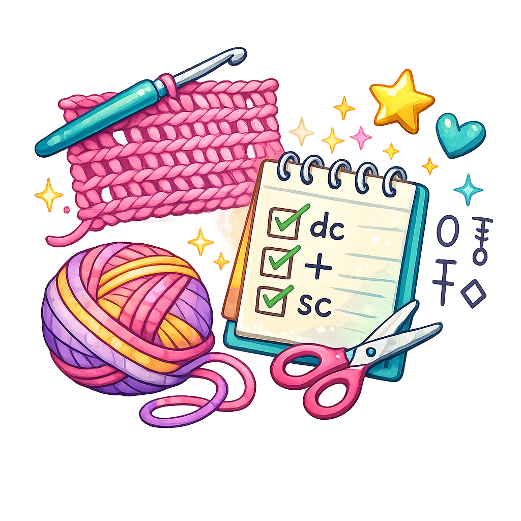 Crochet Stitch Cheat Sheet – Crochet Notes